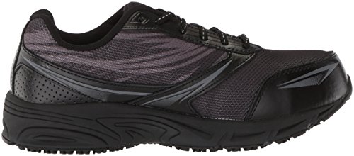 Fila Women's Memory Reckoning 8 Slip Resistant Steel Toe Running Shoe Shoe, Black/Pewter/Metallic Silver, 8 B US