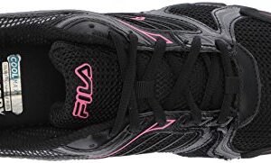 Fila Women's Memory Reckoning 8 Slip Resistant Steel Toe Running Shoe Sr St, Black/Black/KOPK, 7.5