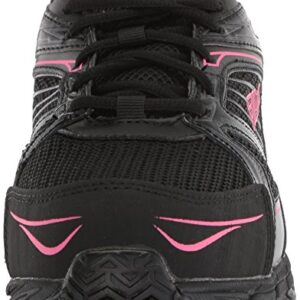 Fila Women's Memory Reckoning 8 Slip Resistant Steel Toe Running Shoe Sr St, Black/Black/KOPK, 9