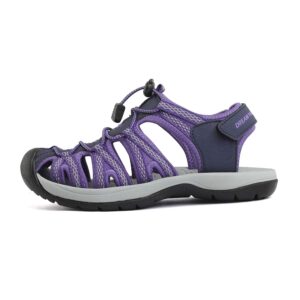 DREAM PAIRS Womens Closed Toe Hiking Summer Outdoor Sport Athletic Sandals,Size 10,PURPLE,160912-W-NEW