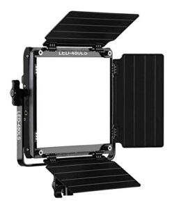 gvm led bi-color video lights with app function, variable cct 2300k-6800k and 10%-100% brightness with digital display for video studio shooting, cri97+ tlci97 led light panel +barndoor