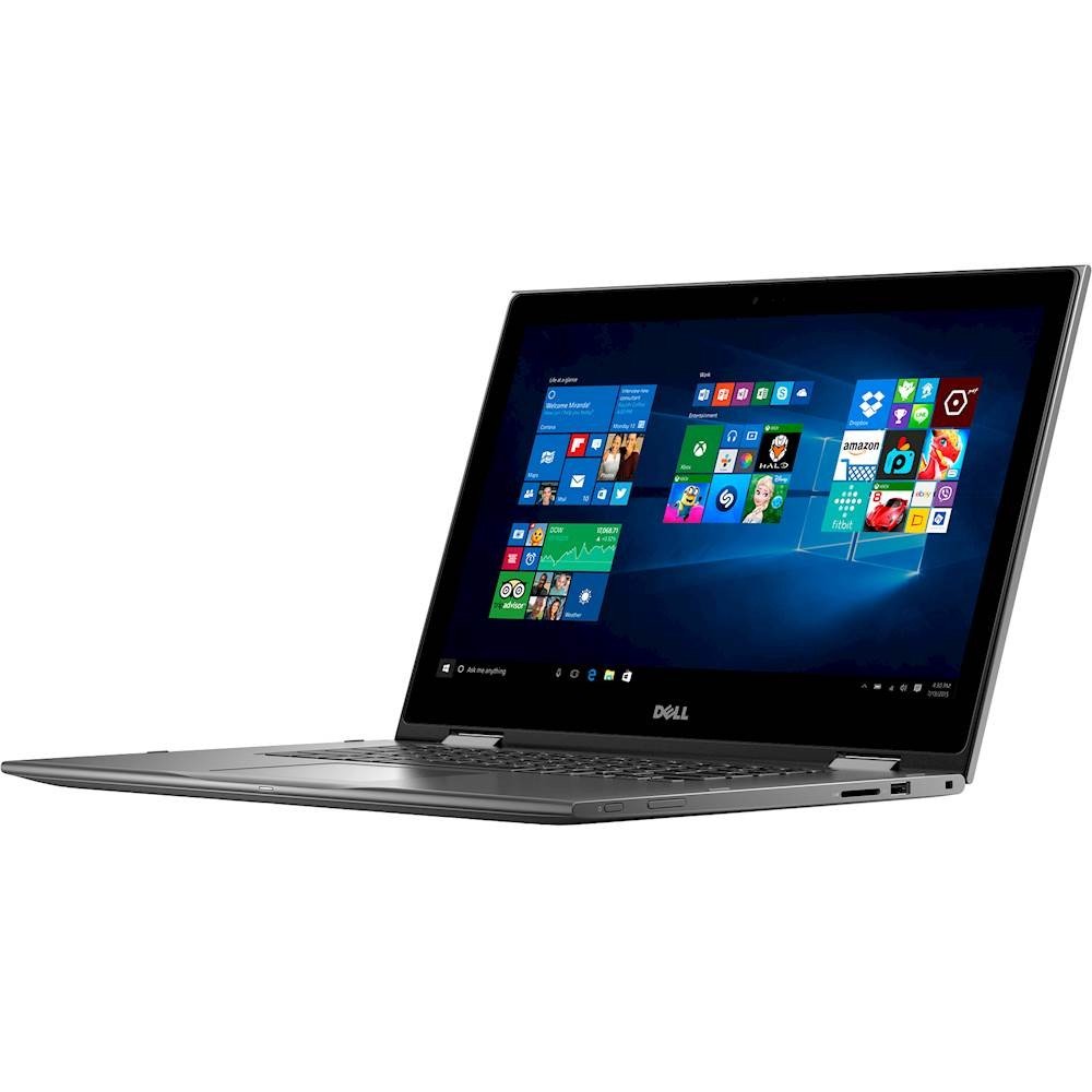 Dell Inspiron 5579 2-in-1 15.6" Full HD Touchscreen Notebook Computer, Intel Core i7-8550U 1.8GHz, 16GB RAM, 512GB SSD, Windows 10 Home, Gray