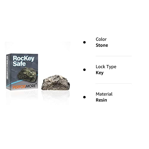 Hide A Key in Plain Sight in a Real Looking Rock/Stone, Holds Standard Sized Spare Keys