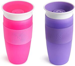 munchkin 14 oz miracle 360° sippy cup (pink/purple)