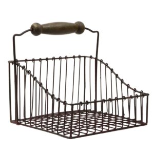 treasure gurus rustic metal wire storage bin basket napkin holder travel caddy