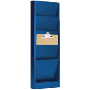 Steel Wall Mounted Clipboard Holder,/ Organizer Rack Falcon Model 204, 4 Pocket-Almond