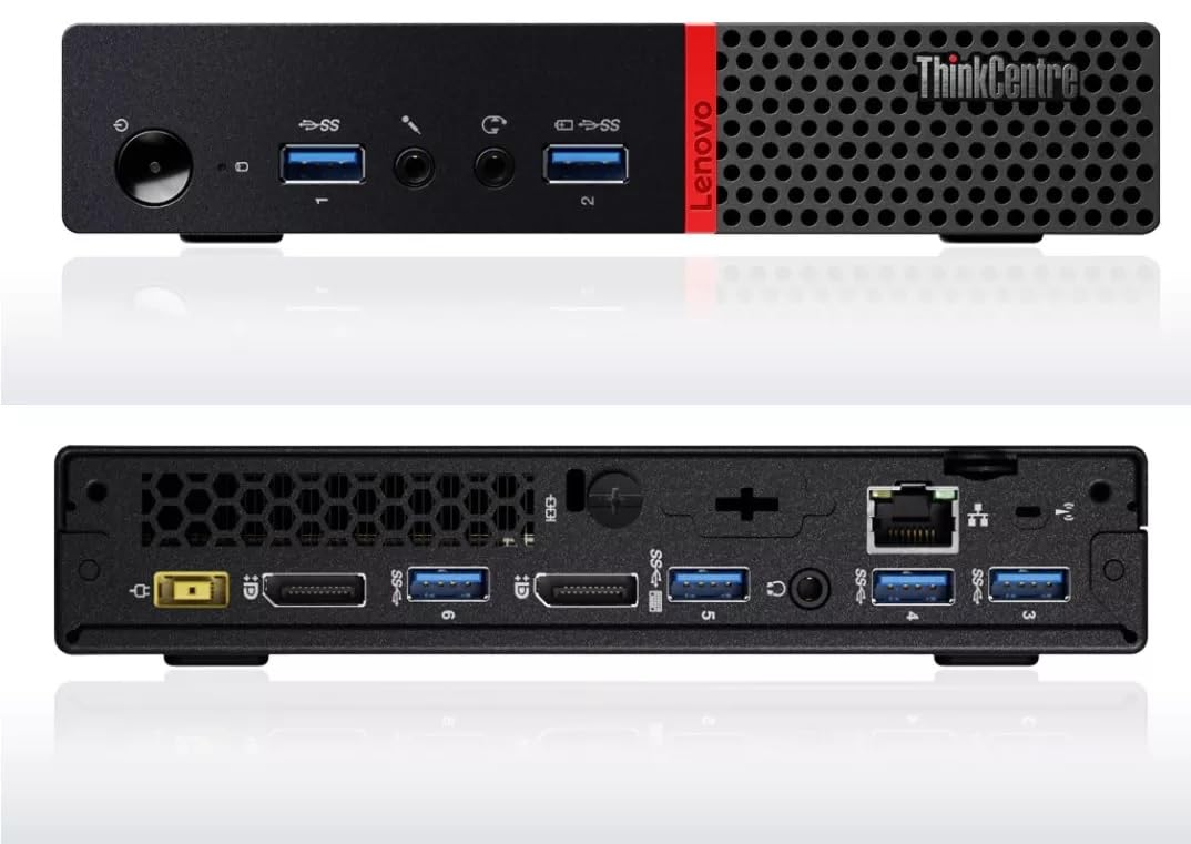 Lenovo ThinkCentre M700, 6th Generation Tiny Business Computer Micro PC (Intel Quad Core i3-6100T, 8GB Ram, 120GB Solid State SSD, WiFi, VGA) Win 10 Pro) (Renewed)