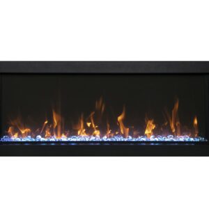 Amantii Panorama Indoor/Outdoor Extra Slim Built In Electric Fireplace (BI-50-XTRASLIM), 50-Inch