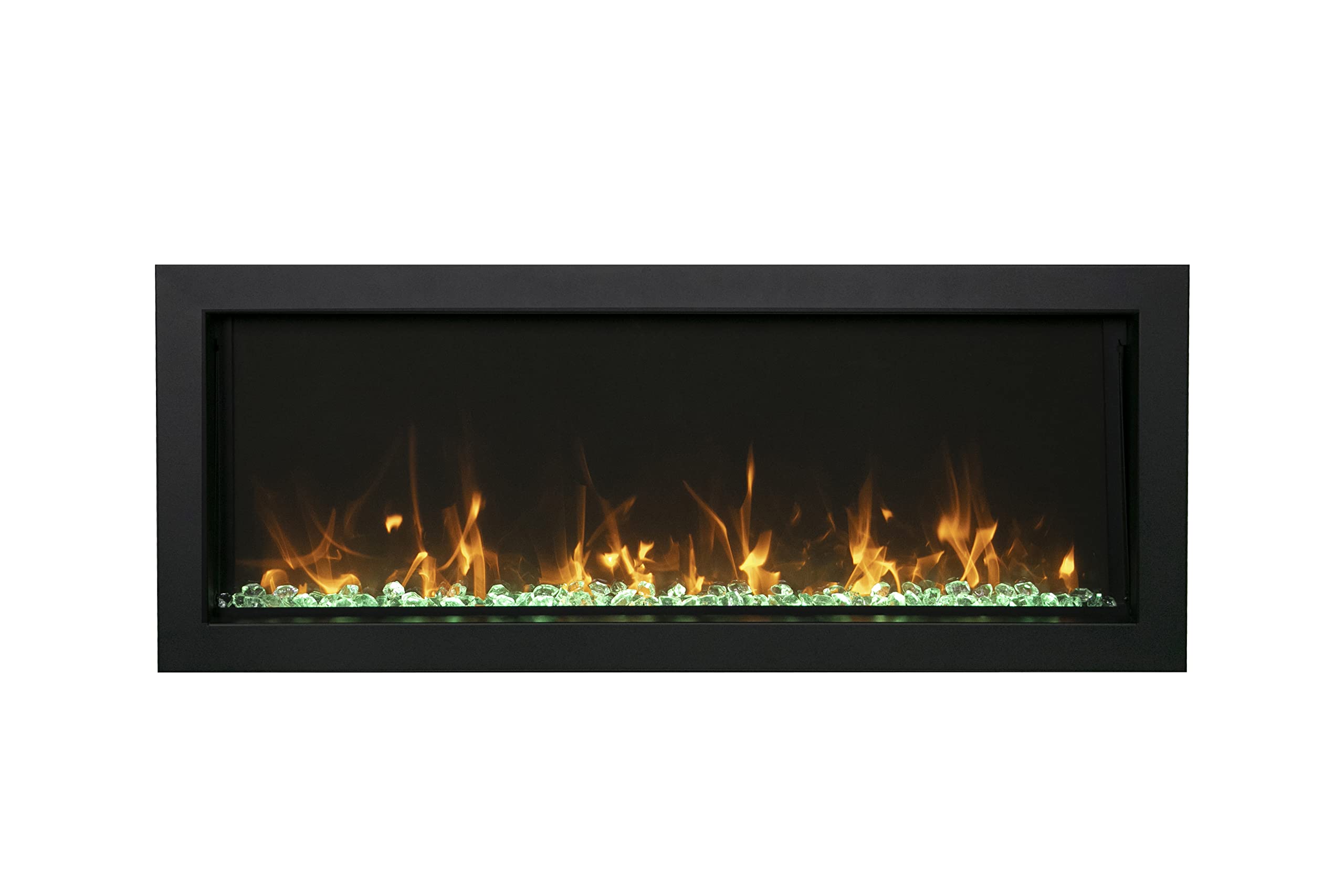 Amantii Panorama Indoor/Outdoor Extra Slim Built In Electric Fireplace (BI-50-XTRASLIM), 50-Inch