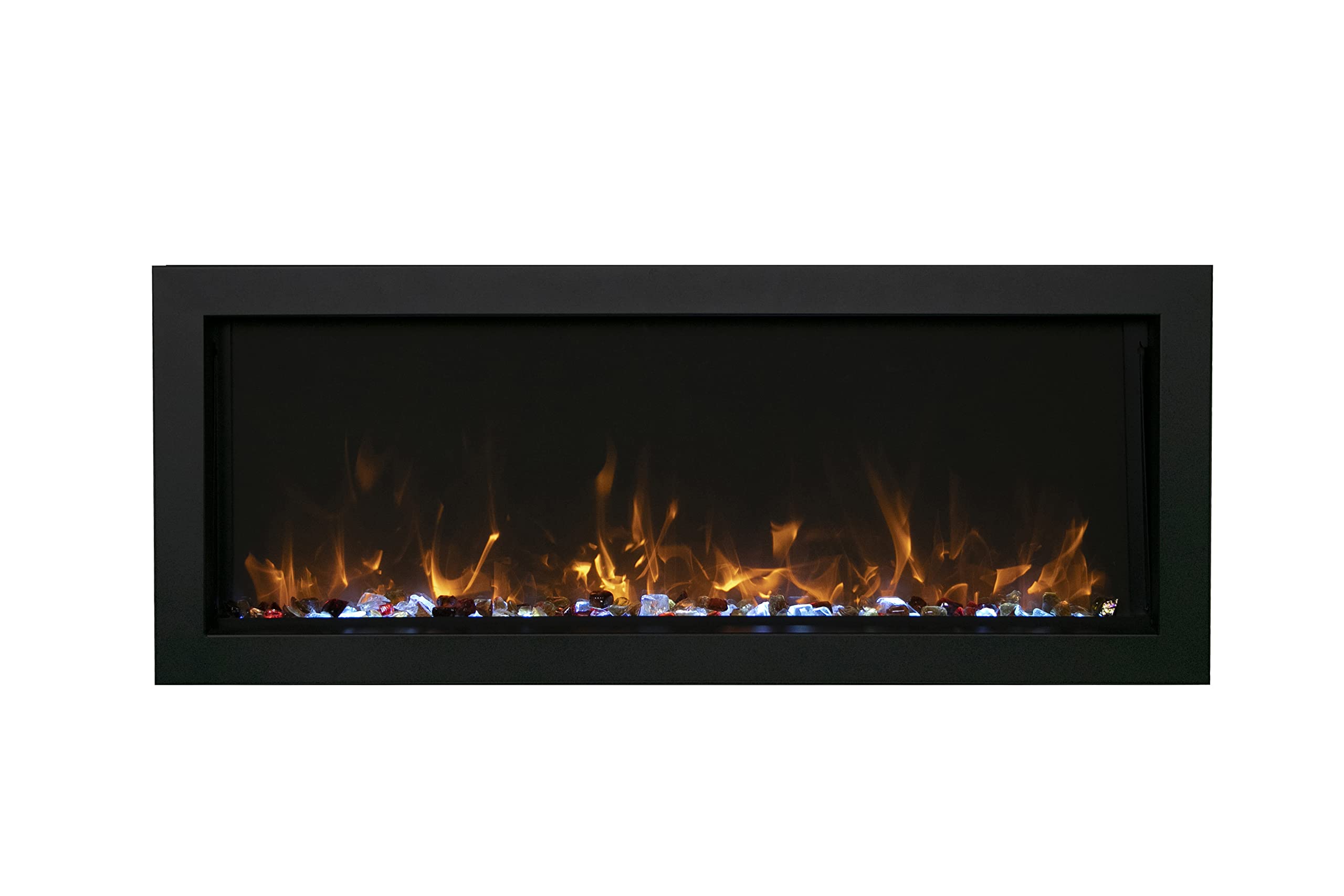 Amantii Panorama Indoor/Outdoor Extra Slim Built In Electric Fireplace (BI-40-XTRASLIM), 40-Inch