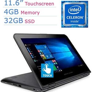 Lenovo 11.6-inch IPS Touchscreen 2-IN-1 Convertible Laptop PC, Intel Celeron Processor Up To 2.48GHz, 4GB RAM, 32GB SSD, Bluetooth, HDMI, WIFI, Spill-Resistant Keyboard, Windows 10 Pro