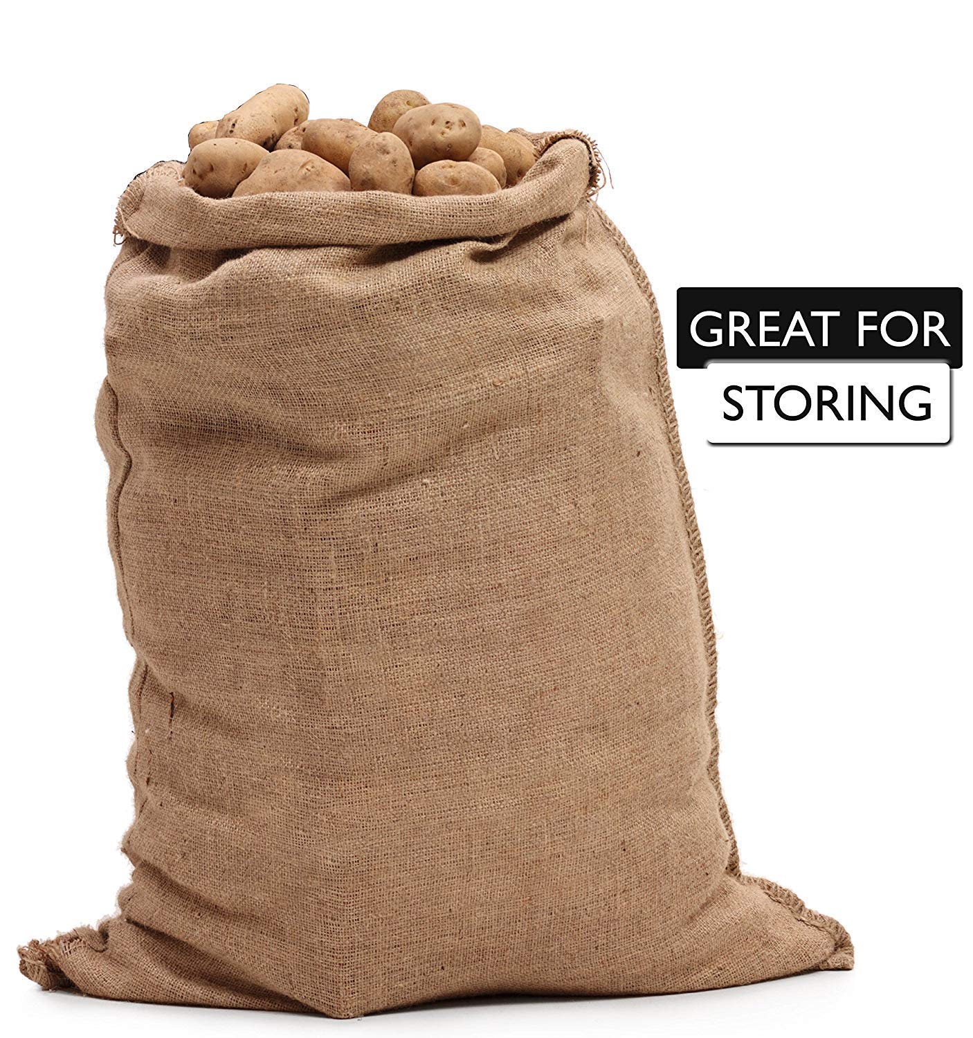 Burlap Bags for Vegetables & Gardening, 22" X 36"- Burlap Sacks Perfect for Kids - Plant Covers - Holds Up to 50lbs - Food Grade (Pack of 10)