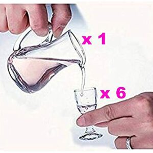 Super Small wine Goblet cup ultra-transparent glass goblet a cup of Maotai small glass of spirits Set of 7pcs