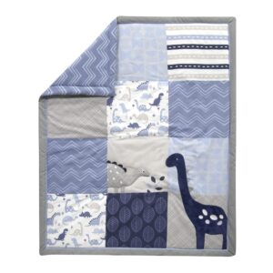 Bedtime Originals Roar Dinosaur 3 Piece Crib Bedding Set, Blue/Gray, ‎44x1x35 Inch