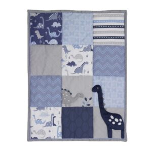 Bedtime Originals Roar Dinosaur 3 Piece Crib Bedding Set, Blue/Gray, ‎44x1x35 Inch