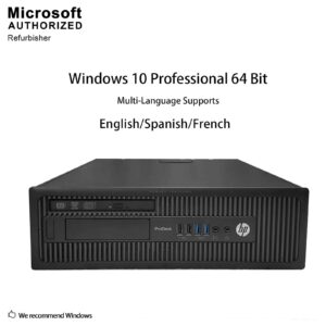 HP EliteDesk 600 G1 Small Form Desktop Computer Tower PC (Intel Quad Core i5-4570, 8GB Ram, 256GB SSD, WiFi, HDMI) Win 10 Pro with CD (Renewed) 1GB Video Card