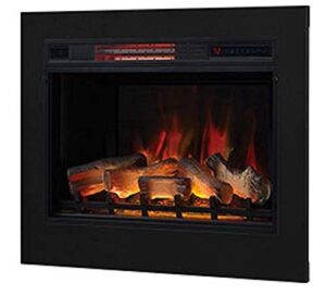 classicflame 28" 3d spectrafire plus infrared electric insert & trim kit - black, 28ii042fgl & bbkit-28