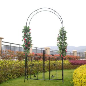 Better Garden Steel Garden Arch, 7'6" High x 3'9" Wide, Garden Arbor for Various Climbing Plant, Outdoor Garden Lawn Backyard