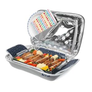 Arctic Zone Deluxe Hot/Cold Insulated Food Carrier, Navy Large