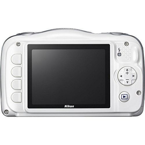 Nikon COOLPIX W100 13.2MP 1080P Digital Camera w/ 3X Zoom Lens, WiFi, SnapBridge, White (26515B) - (Renewed)