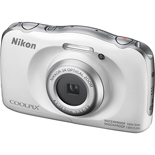 Nikon COOLPIX W100 13.2MP 1080P Digital Camera w/ 3X Zoom Lens, WiFi, SnapBridge, White (26515B) - (Renewed)