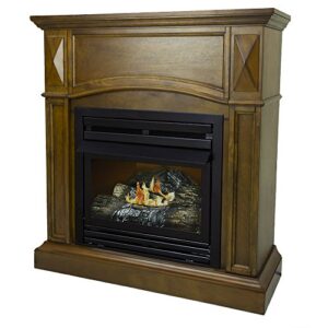 pleasant hearth 36 compact 20,000 liquid propane vent free fireplace system 20k btu, rich heritage