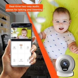 MobiCam® Multi-Purpose Monitoring System, WiFi Video Baby Monitor - Baby Monitoring System - WiFi Camera with 2-Way Audio, Nursery Camera, Motion Detection Alert, Support Micro-SD for Extra Recording