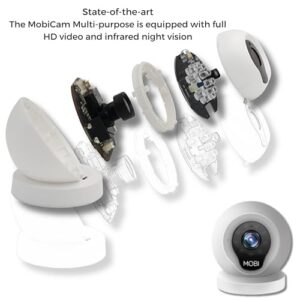 MobiCam® Multi-Purpose Monitoring System, WiFi Video Baby Monitor - Baby Monitoring System - WiFi Camera with 2-Way Audio, Nursery Camera, Motion Detection Alert, Support Micro-SD for Extra Recording