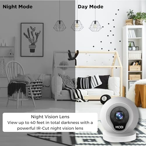 MobiCam® Multi-Purpose Monitoring System, WiFi Video Baby Monitor - Baby Monitoring System - WiFi Camera with 2-Way Audio, Nursery Camera, Motion Detection Alert, Support Micro-SD for Extra Recording