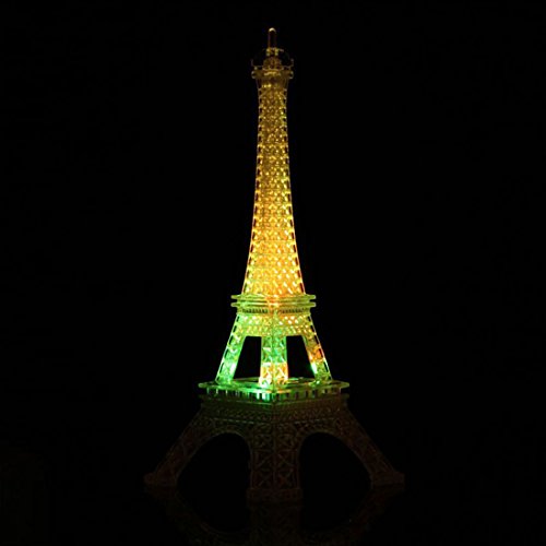 Colorful Eiffel Tower Lighting Desk Bedroom Decoration LED Lamp (7.6 Inch)