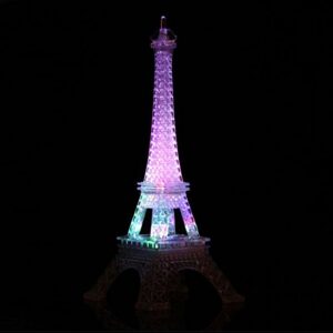 Colorful Eiffel Tower Lighting Desk Bedroom Decoration LED Lamp (7.6 Inch)