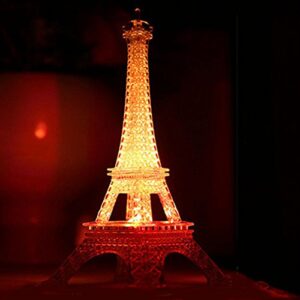 Colorful Eiffel Tower Lighting Desk Bedroom Decoration LED Lamp (7.6 Inch)