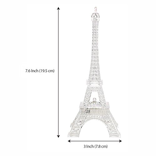 Colorful Eiffel Tower Lighting Desk Bedroom Decoration LED Lamp (7.6 Inch)