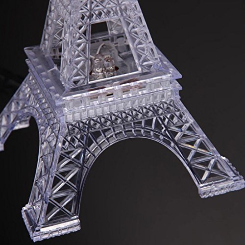 Colorful Eiffel Tower Lighting Desk Bedroom Decoration LED Lamp (7.6 Inch)