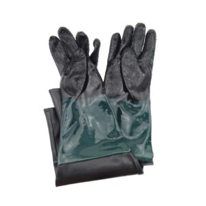 jewboer 23.6" rubber sandblast cabinet gloves,sandblasting sand blaster gloves for sandblaster blast abrasive cabinet