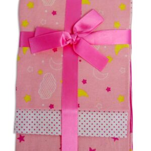 Bambini Pink Four Pack Receiving Blanket-30x40