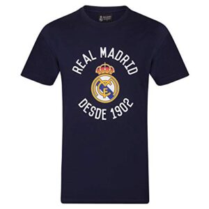 real madrid official soccer gift mens graphic t-shirt navy xxl