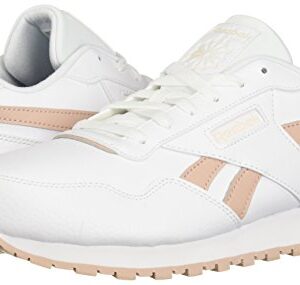 Reebok Women's Classic Harman Run Walking Shoe, White/Bare Beige/Pale, 10