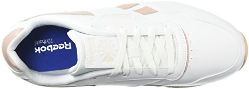 Reebok Women's Classic Harman Run Walking Shoe, White/Bare Beige/Pale, 10