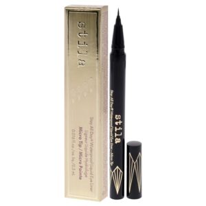 Stila Stay All Day Waterproof Liquid Eye Liner Micro Tip - Intense Black - 0.016 Oz Eyeliner