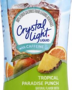 Crystal Light Sugar-Free Zero Calorie Liquid Water Enhancer with Caffeine - Tropical Paradise Punch Water Flavor Drink Mix (1.62 fl oz Bottle)