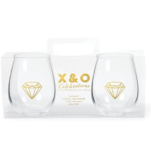 X&O Paper Goods QWG2-20864 Double Stemless Wine, Odyssey