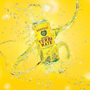 Guayaki Yerba Mate, Clean Energy Drink Alternative, Organic Enlighten Mint, 15.5oz (Pack of 12), 150mg Caffeine