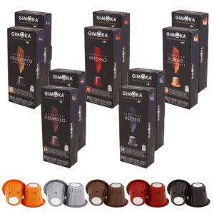 gimoka 100 pack coffee capsule compatible with the nespresso originaline machine variety pack