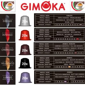 Gimoka 100 pack Coffee Capsule Compatible with the Nespresso OriginaLine Machine Variety pack