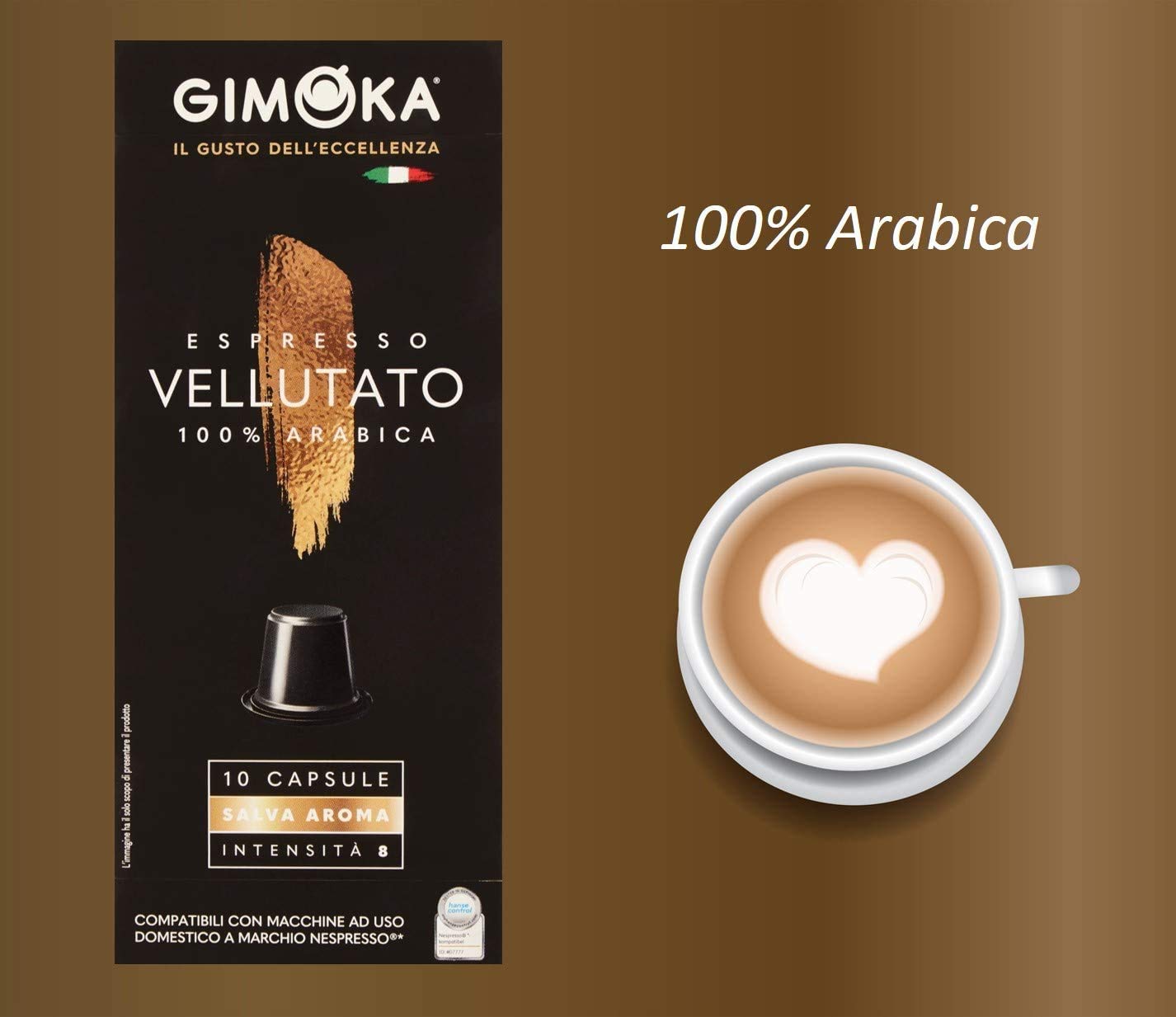 Gimoka 100 pack Coffee Capsule Compatible with the Nespresso OriginaLine Machine Variety pack