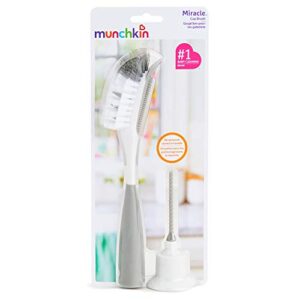 Munchkin® Miracle™ Dual Sided Cup and Baby Bottle Brush, Includes Straw Brush, Grey