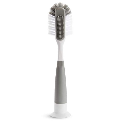 Munchkin® Miracle™ Dual Sided Cup and Baby Bottle Brush, Includes Straw Brush, Grey