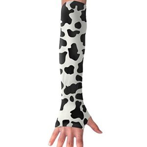 cmey cooling arm sleeves cow print uv protection hands arm cover long arm sleeve glove