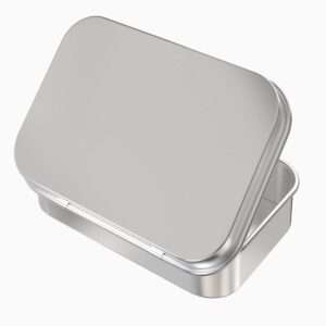 30 Pcs Metal Hinged Tin Box Container Mini Portable Small Storage Container Kit with Lid for Home Storage 3.7x2.3x0.8 inch.